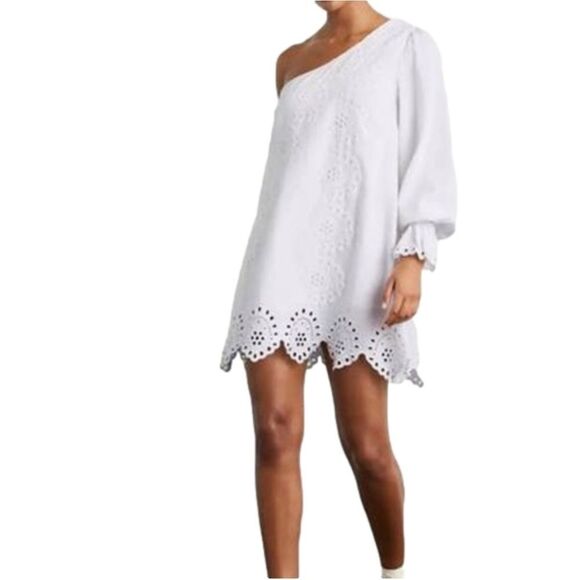 Hill House | Dresses | New Hill House Linen Eyelet One Shoulder Mila ...